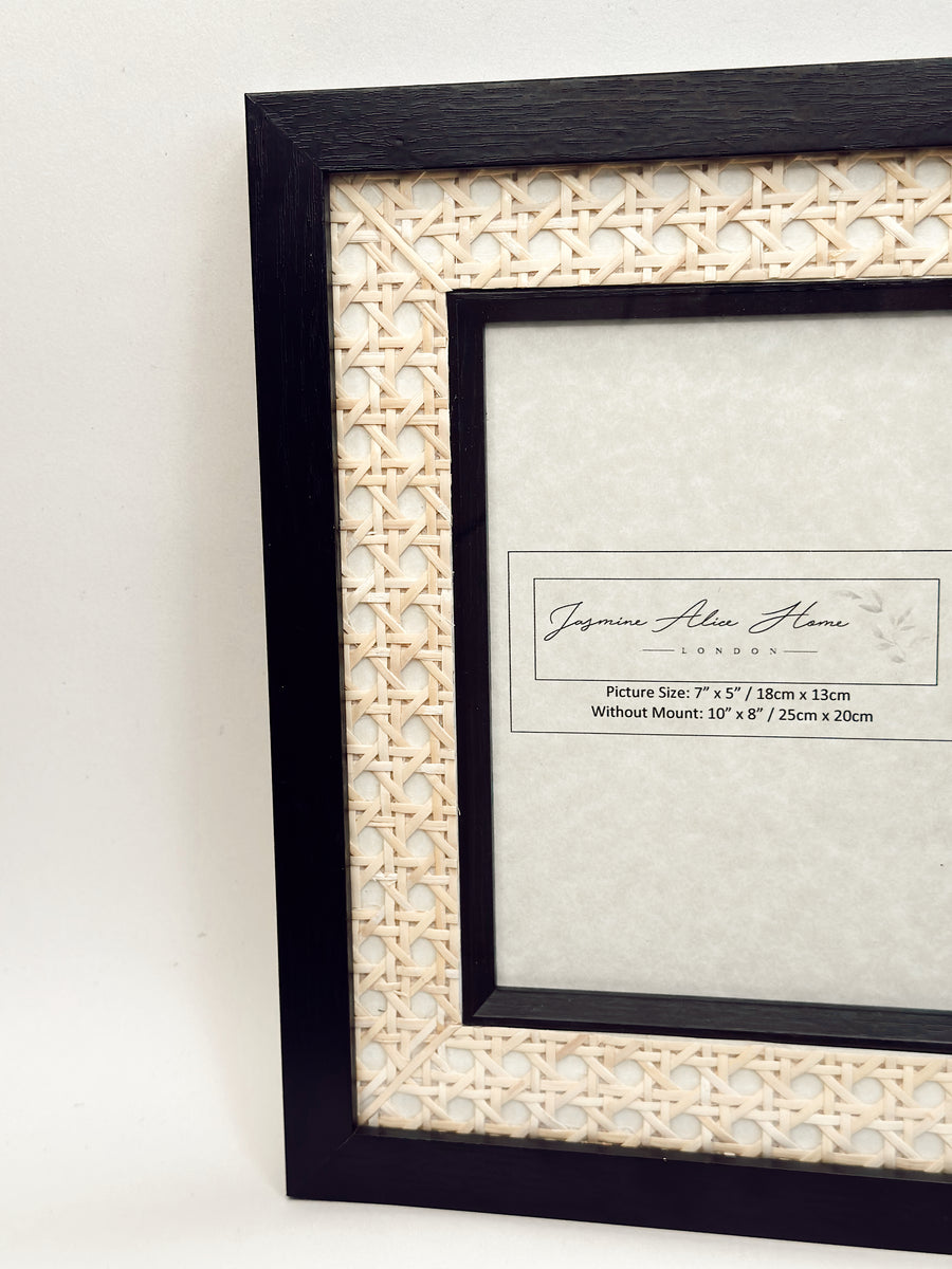 Black Rattan Photo Frame – JasmineAliceHome